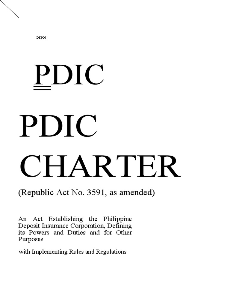 PDIC Charter 2022 | PDF | Banks | Savings And Loan Association
