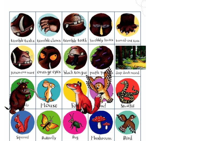 Gruffalo Bingo Caller Sheet Vjaf8h | PDF
