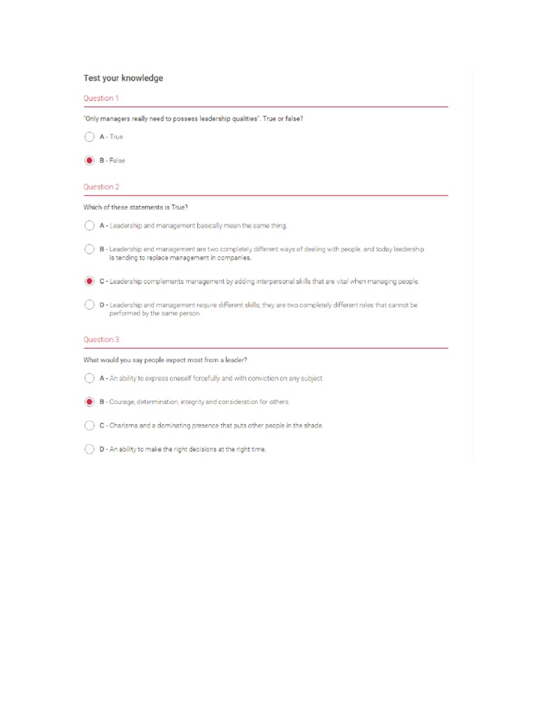 Leadership Answers | PDF