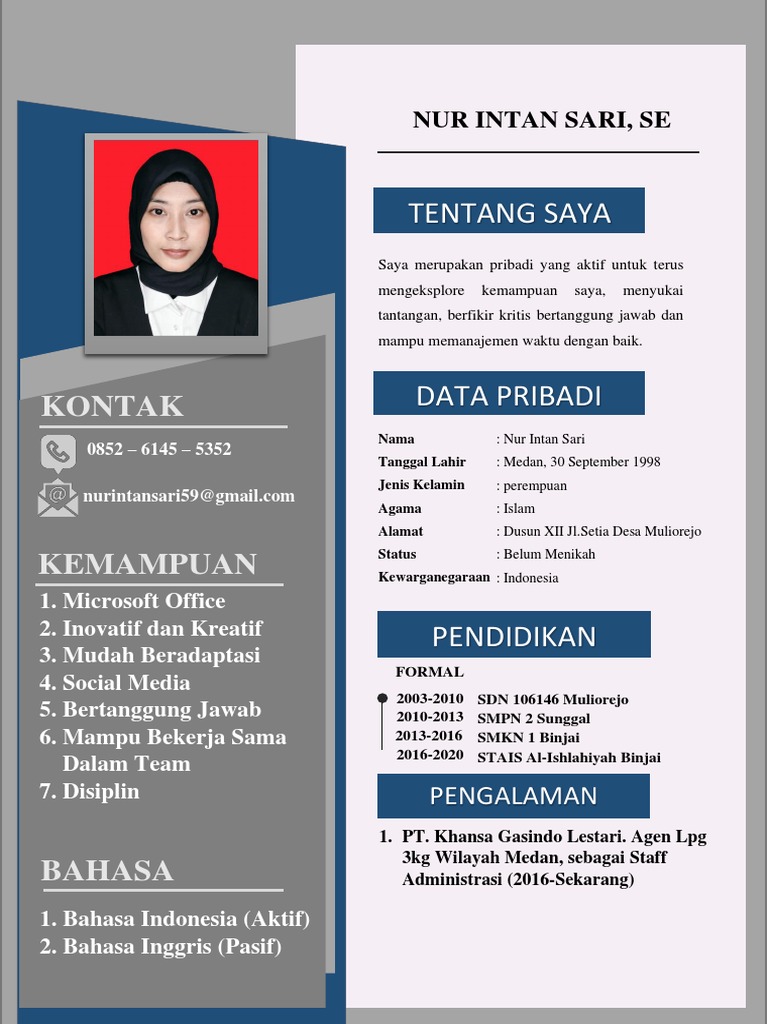 CV Nur Intan | PDF