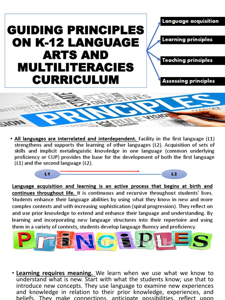 Lesson 1 - Guiding Principles On K-12 Language Arts and Multiliteracies ...