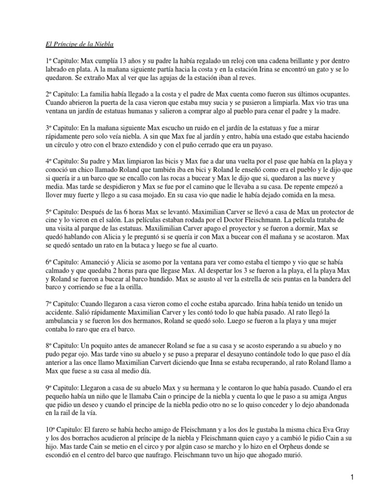 El Principe de La Niebla | PDF