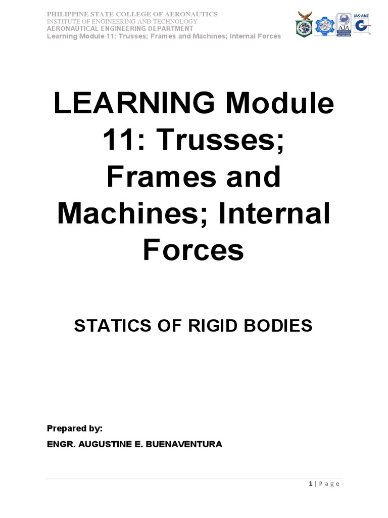 Mech 314 - Finals - Module 2 | PDF | Truss | Force