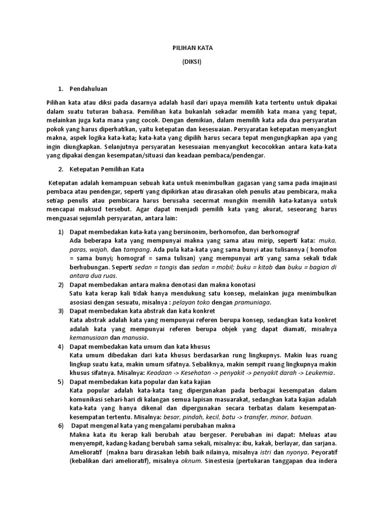 Pilihan Kata | PDF