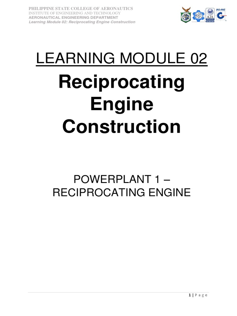 AE 315 - Prelim - Learning Module No. 02 PDF | PDF | Internal Combustion Engine | Piston