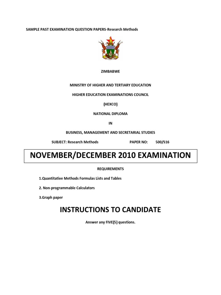 Research Methods Questions and Answers Pepars | PDF