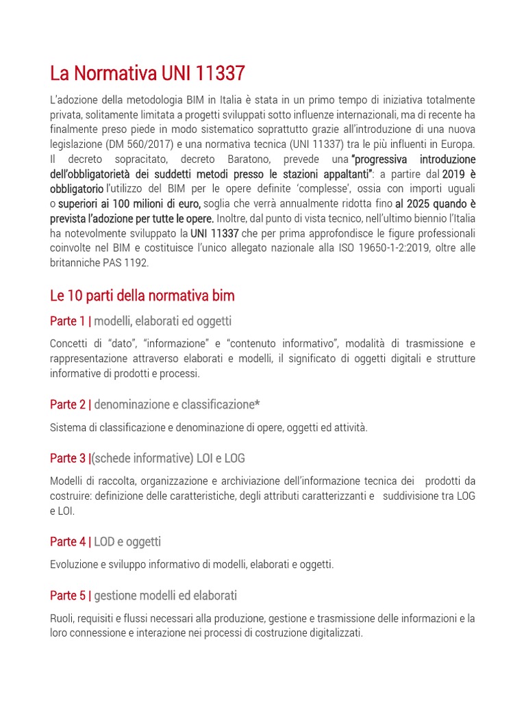 La Normativa UNI 11337 | PDF