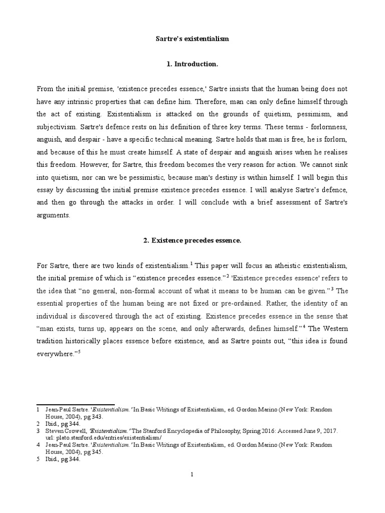 Existentialism | Download Free PDF | Existentialism | Essence