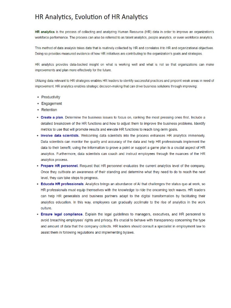 HR Analysis Unit - 1 | PDF | Analytics | Performance Indicator