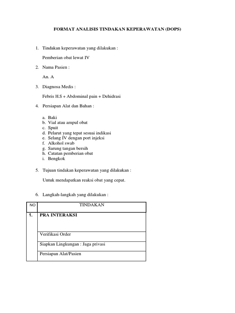 Dops Injeksi IV PDF | PDF