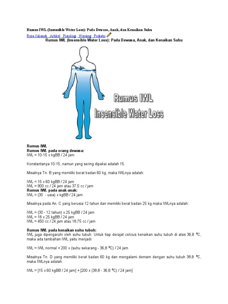 Rumus IWL untuk Dewasa dan Anak | PDF