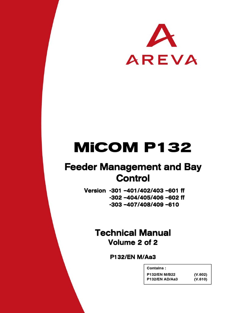 AREVA MiCOM P132 PDF | PDF | Function (Mathematics) | Electrical ...