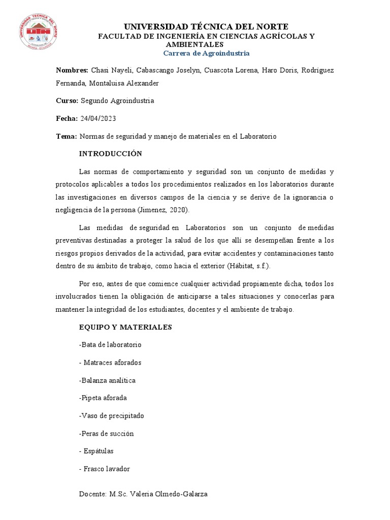 Guía para Realizar Un Informe | PDF | Laboratorios | Volumen