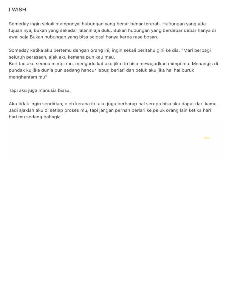 I Wish PDF | PDF | Puisi | Gaya Hidup