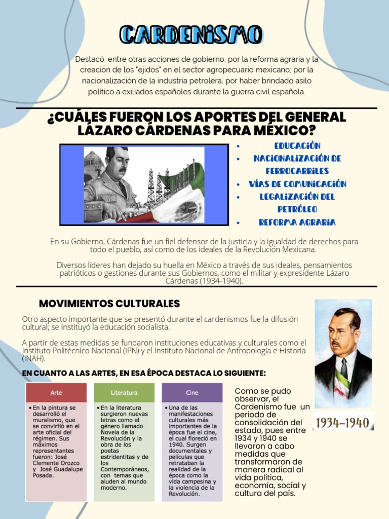 Aportes Del Cardenismo En México Pdf México