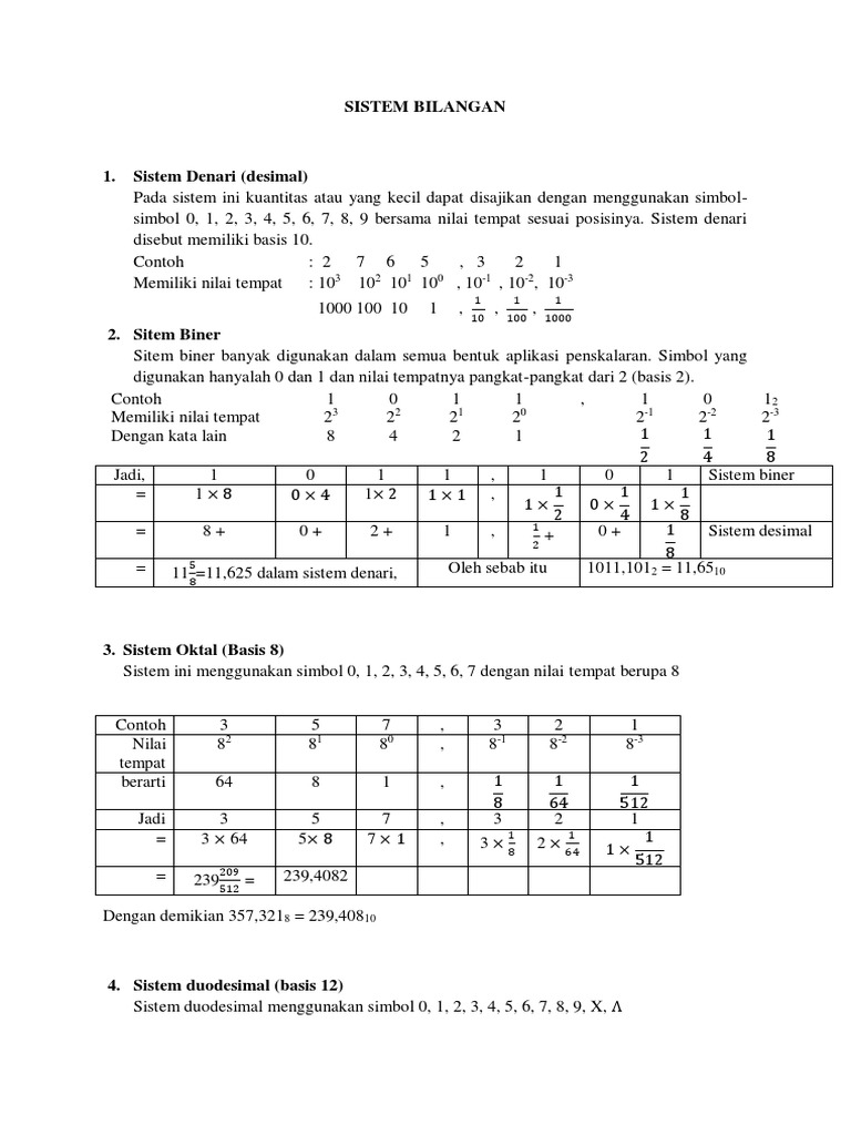 Sistem Bilangan PDF | PDF