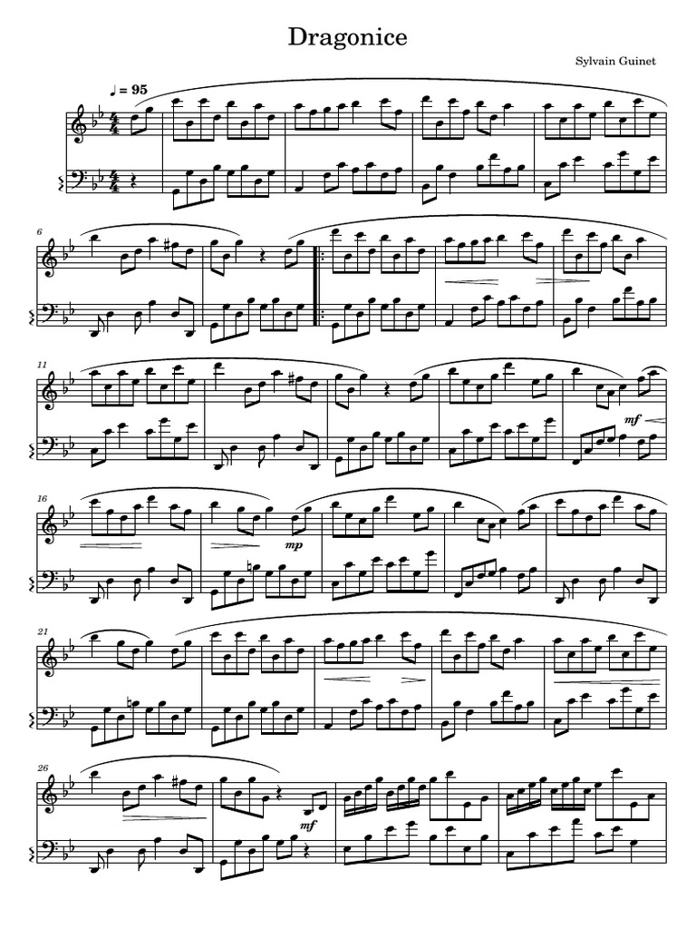 Musique - Orientale - Dragonice - de - Sylvain - Guinet para Piano | PDF