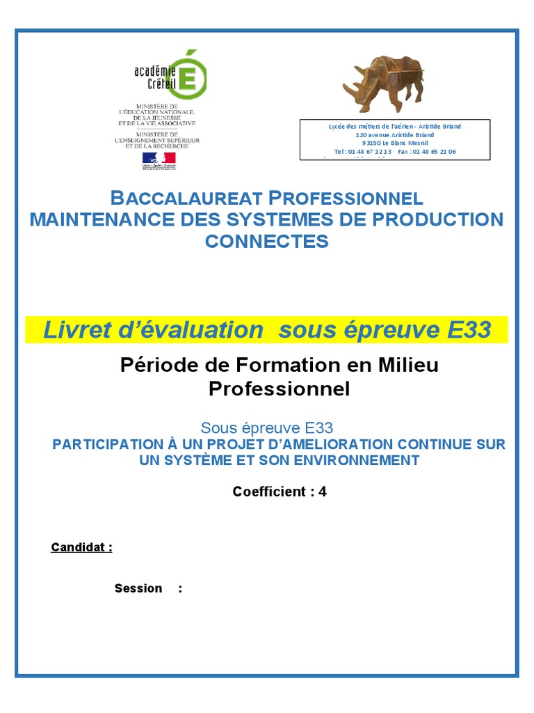 Évaluation Projet Bac Pro MSPC E33 | PDF | Logiciel | Sécurité