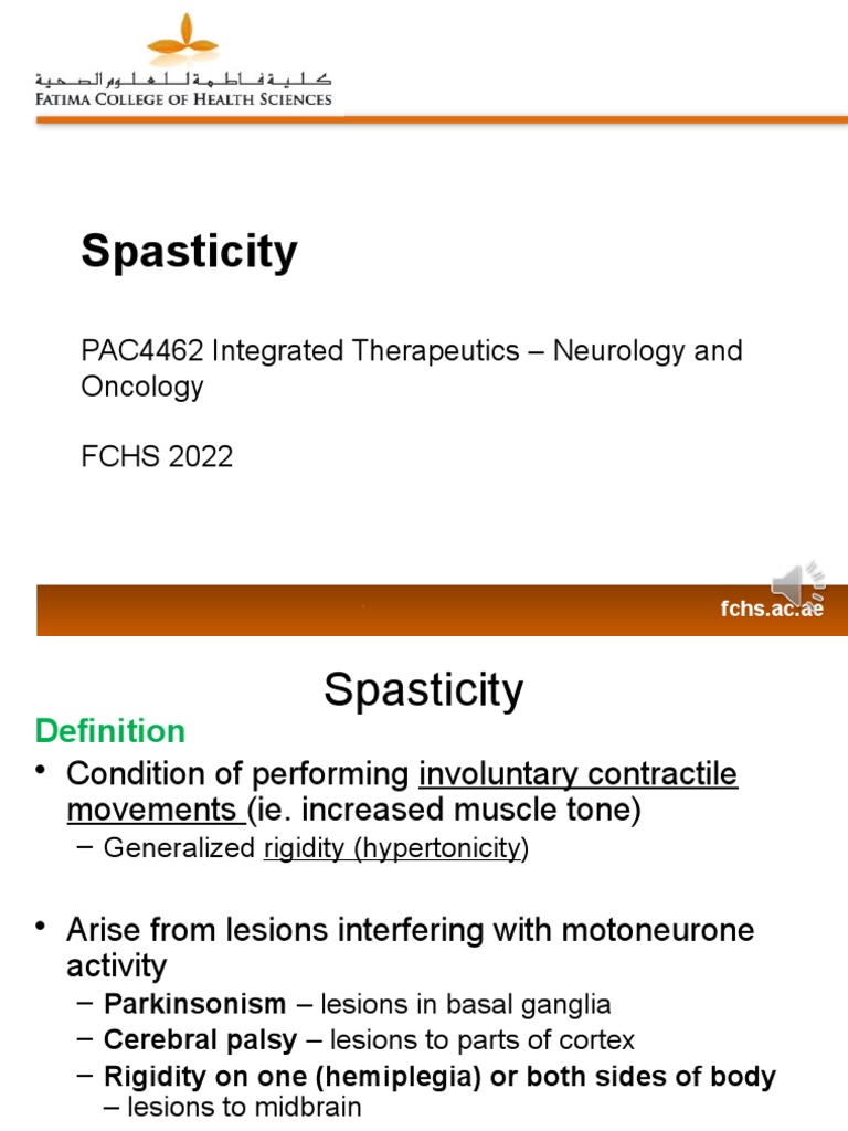 11. Spasticity and Management (1) | PDF | Epidemiology | Diseases And ...