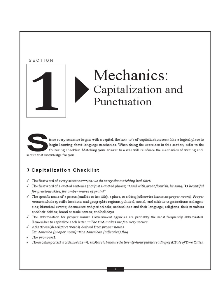 Langauge and Grammar Mechanics Student | PDF | Noun | Punctuation