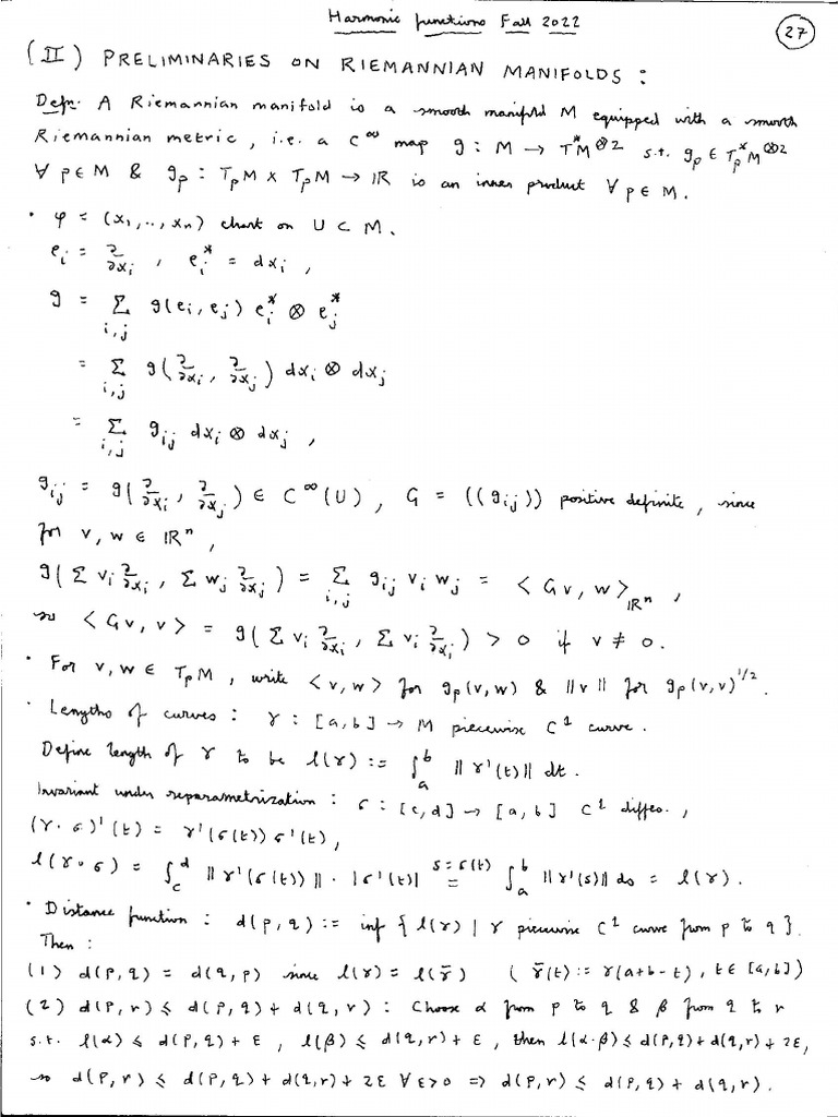Harmonic maps Spring 2023 Riemannian geometry.pdf | PDF