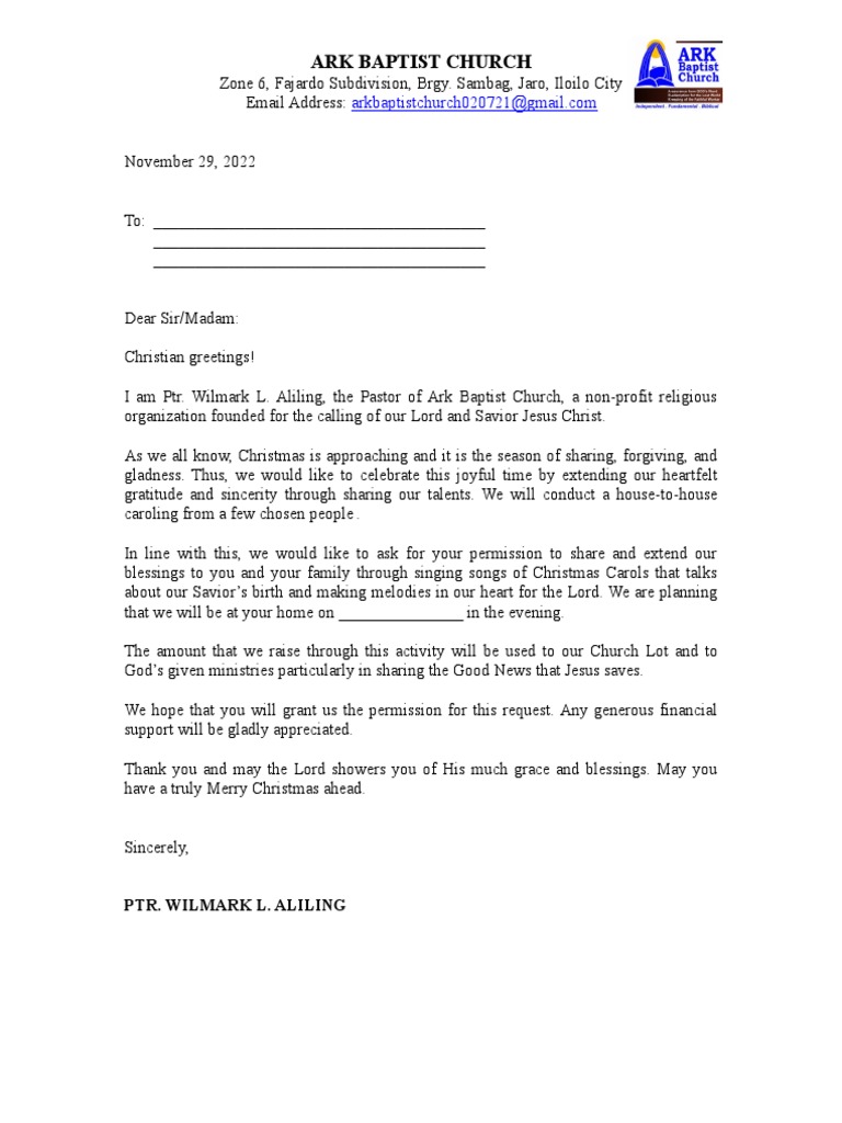 Caroling Letter | PDF | Jesus | Christmas