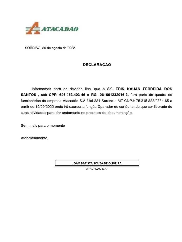 Declaração de trabalho (1).pdf | PDF