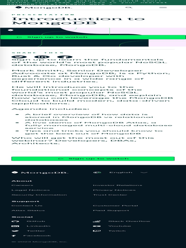 Introduction To MongoDB MongoDB | PDF Introduction To MongoDB MongoDB | PDF