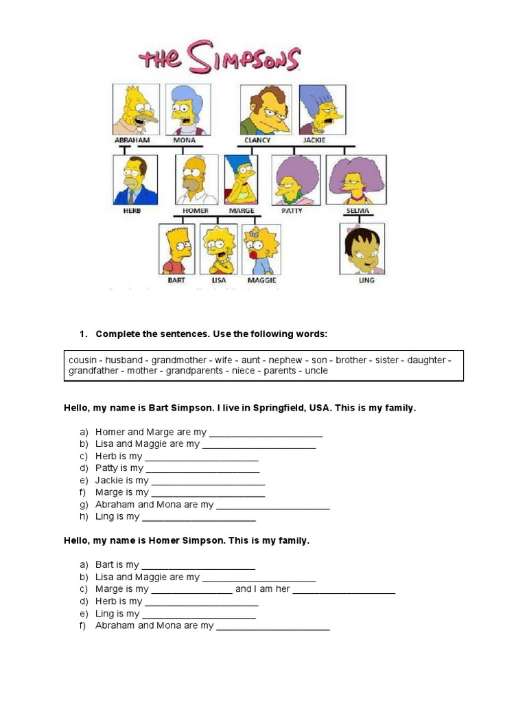 The Simpsons Family Tree | PDF
