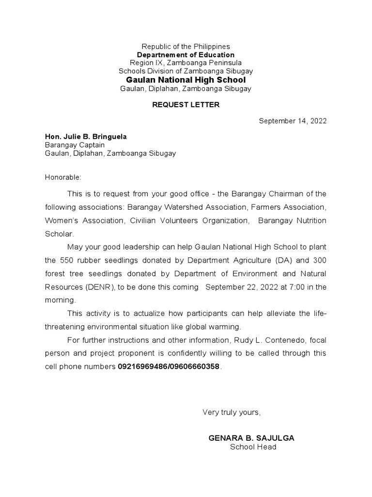 Letter-Invitation-Tree-Planting-2022.docx | PDF | Natural Environment