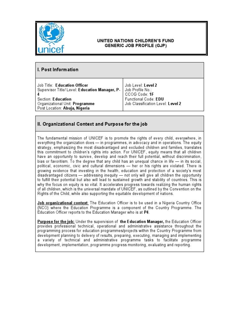 Education Officer P2 (NCO) - Track Change | PDF | Capacity Building | Information