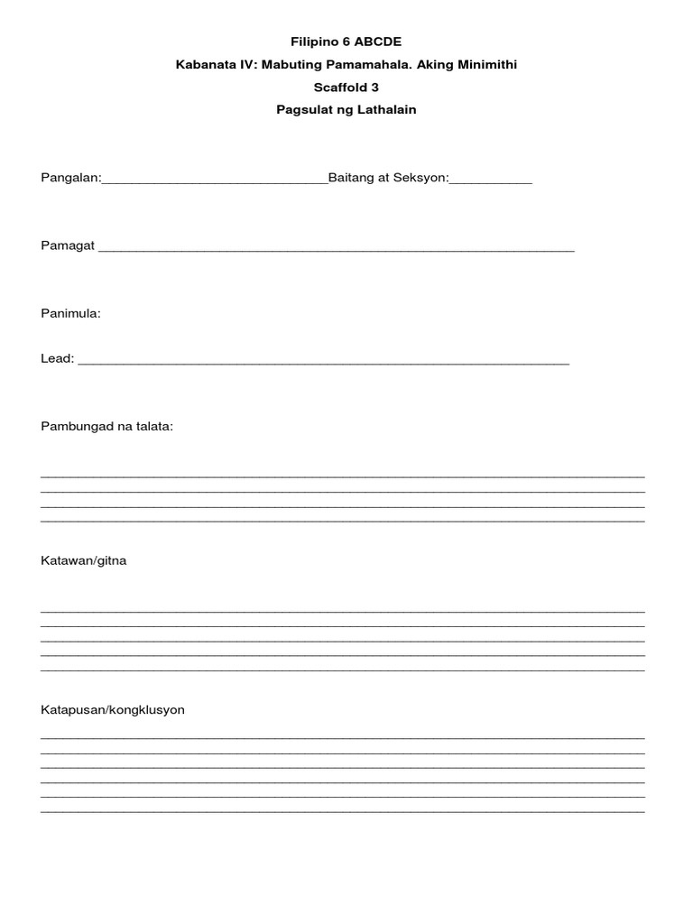 Mamon Fil. Q4 S3 PDF | PDF