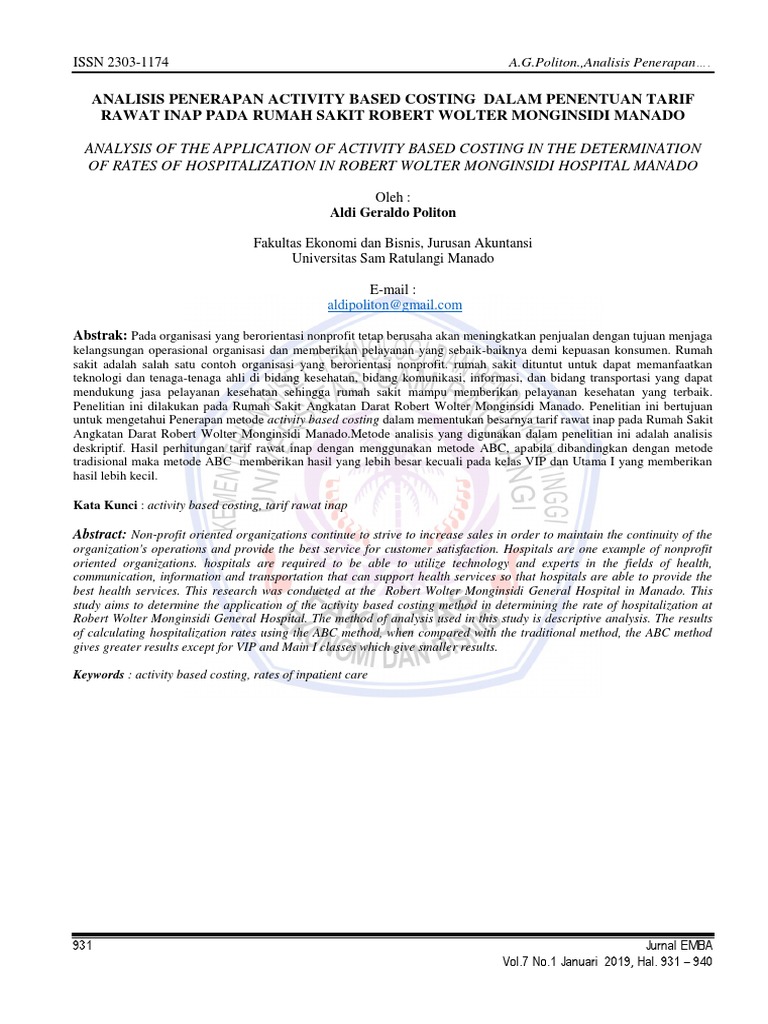 ABC Tarif Rumah Sakit | PDF