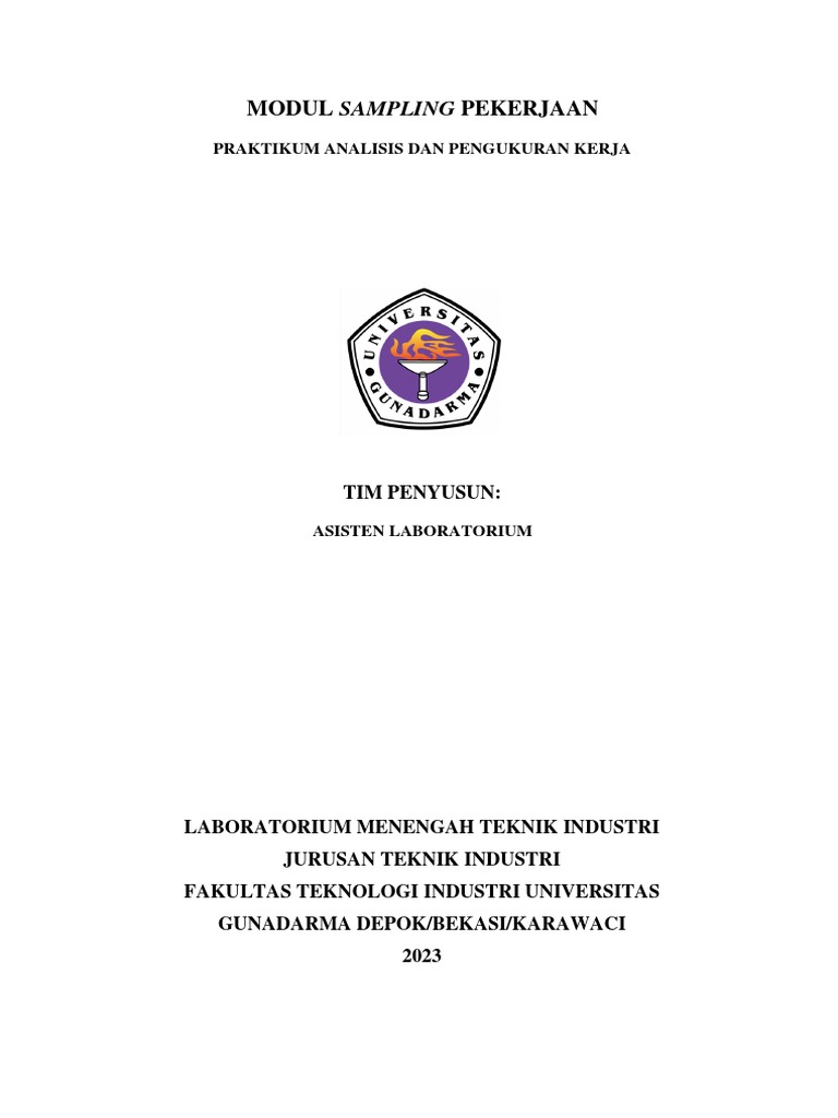 Modul Work Sampling | PDF