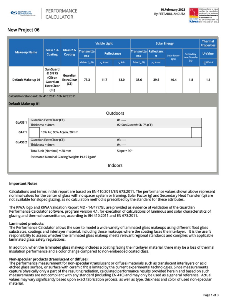 Guardian Glass Specification 2 | PDF | Glasses | Ultraviolet