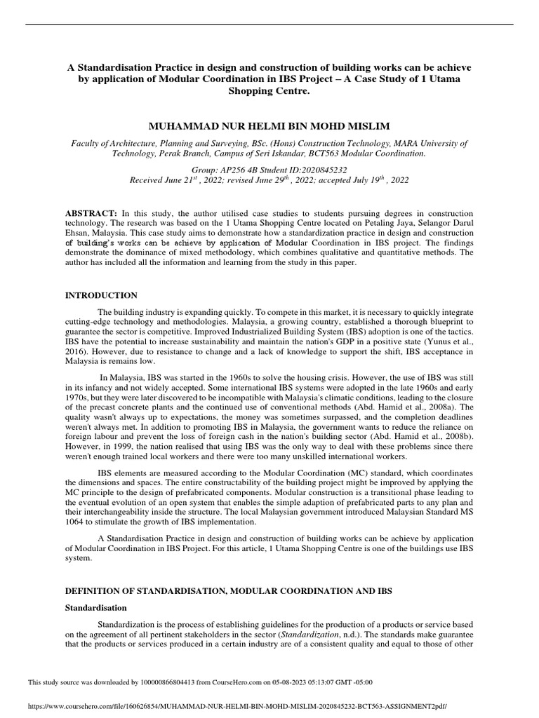 Muhammad Nur Helmi Bin Mohd Mislim 2020845232 BCT563 Assignment2 PDF ...