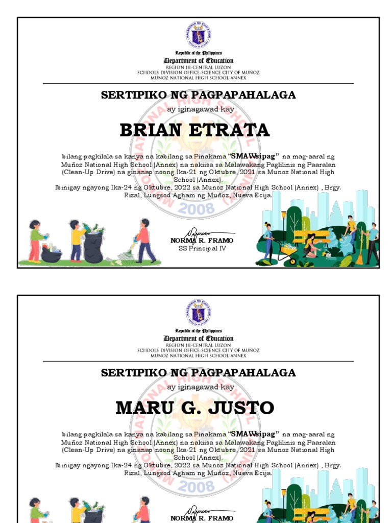 Smaw Certificates | PDF