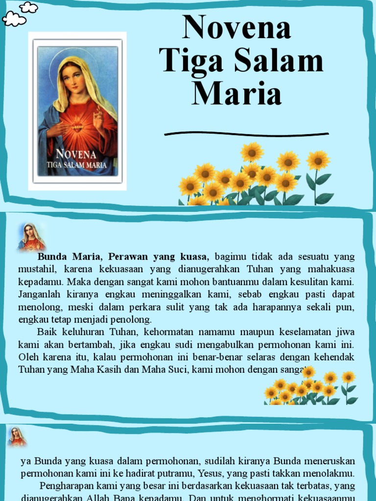 Novena Tiga Salam Maria | PDF