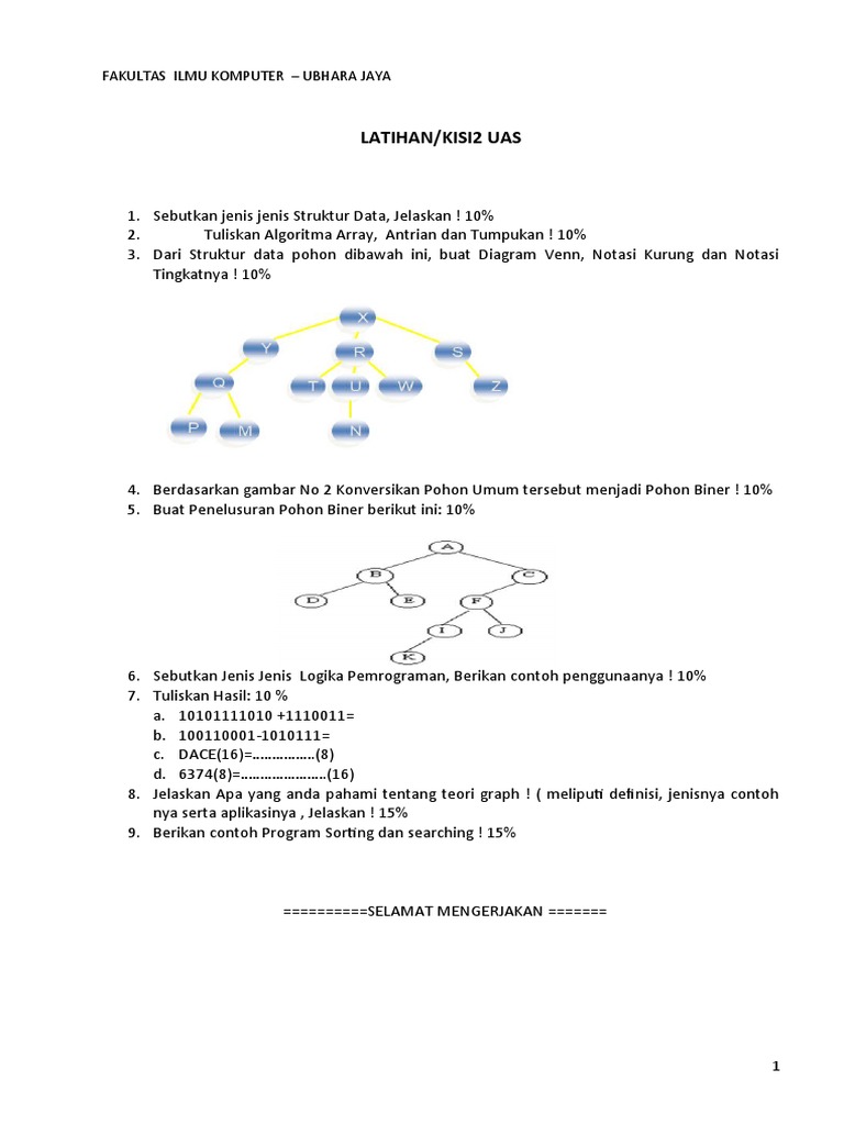 Kisi Uas Struktur Data | PDF