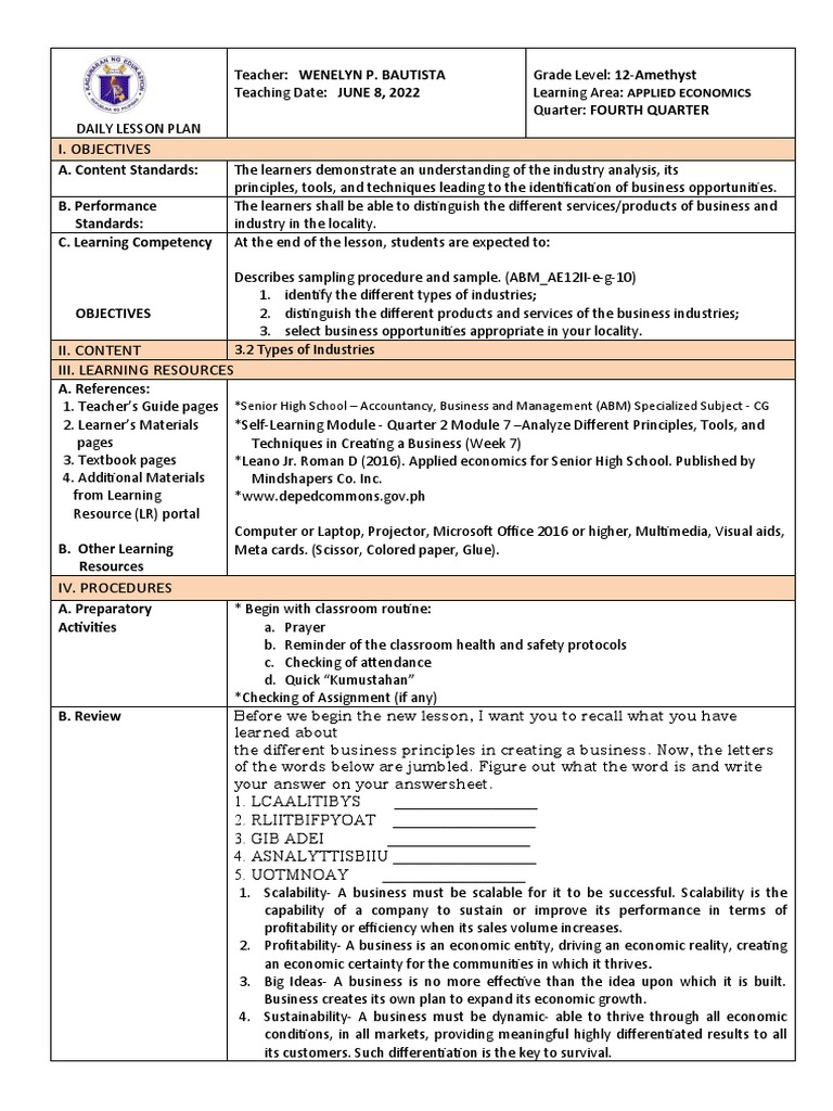 DLP - Cot - 2 - Applied - Econ - 2022 Final | PDF | Retail | Agriculture