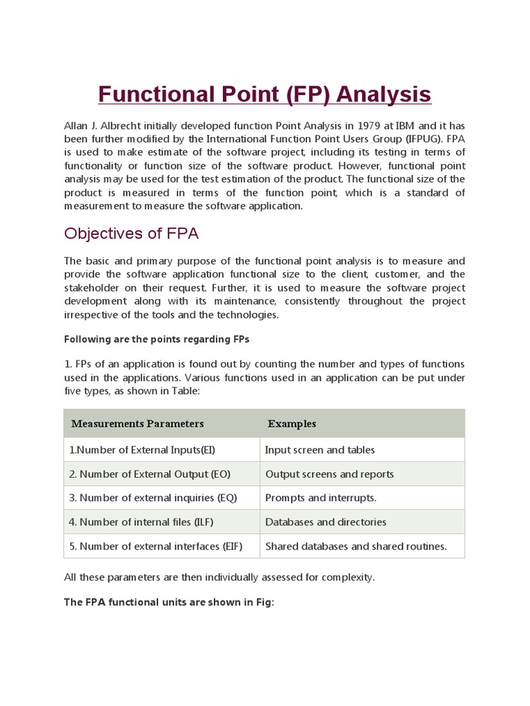 Functional Point Analysis 1679309233589 | PDF
