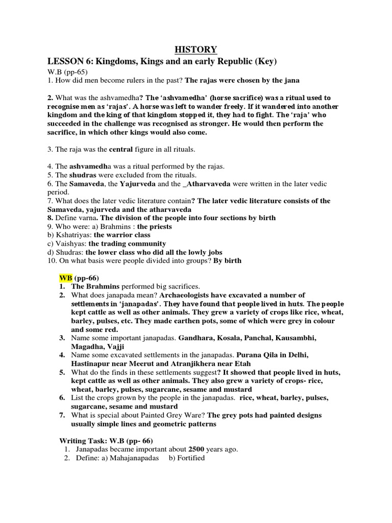 Ch-5 Kingdoms, Kings and An Early Republic | PDF | Ancient India