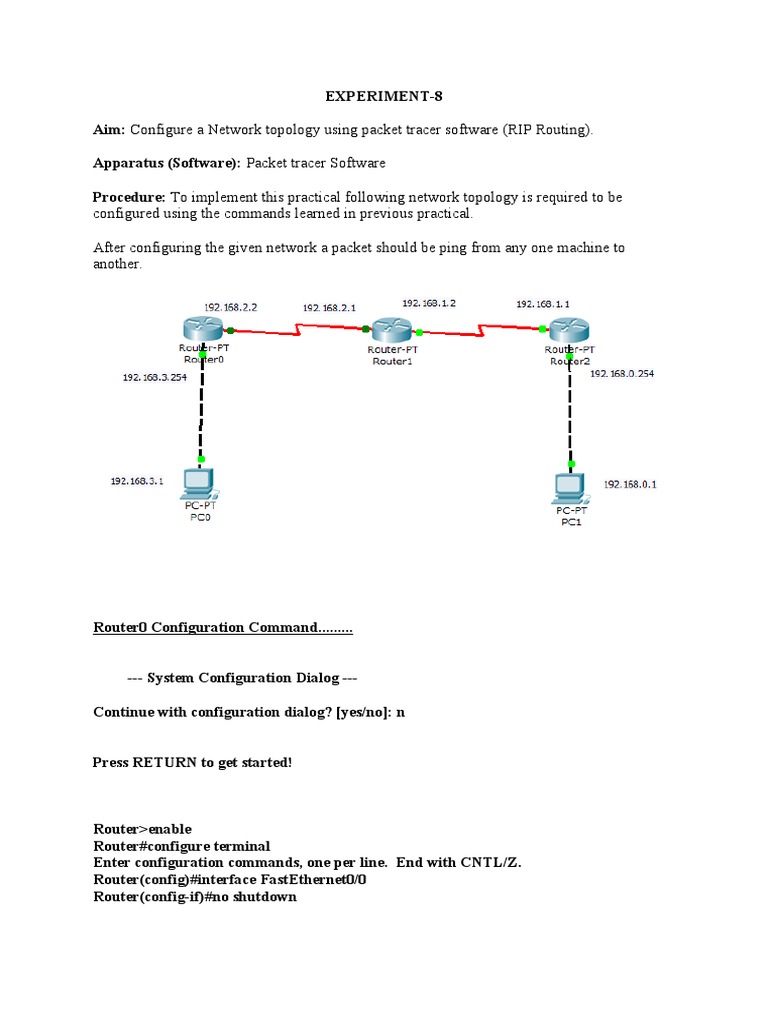 Experiment 8 | Download Free PDF | Router (Computing) | Computer Network