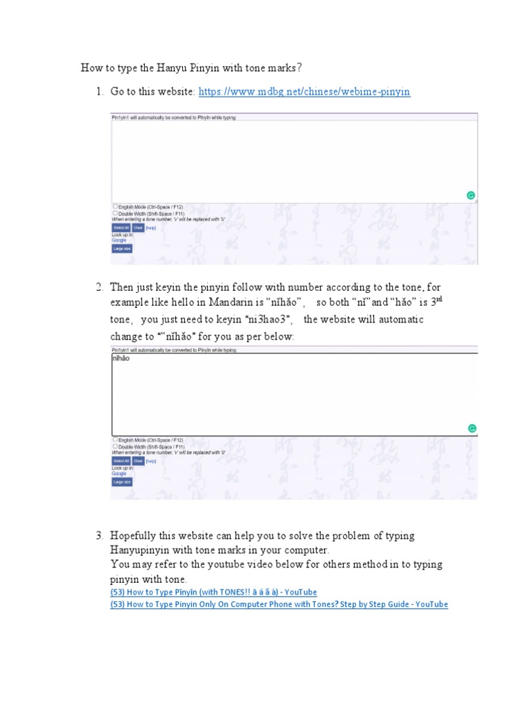 How to type pinyin.pdf | PDF