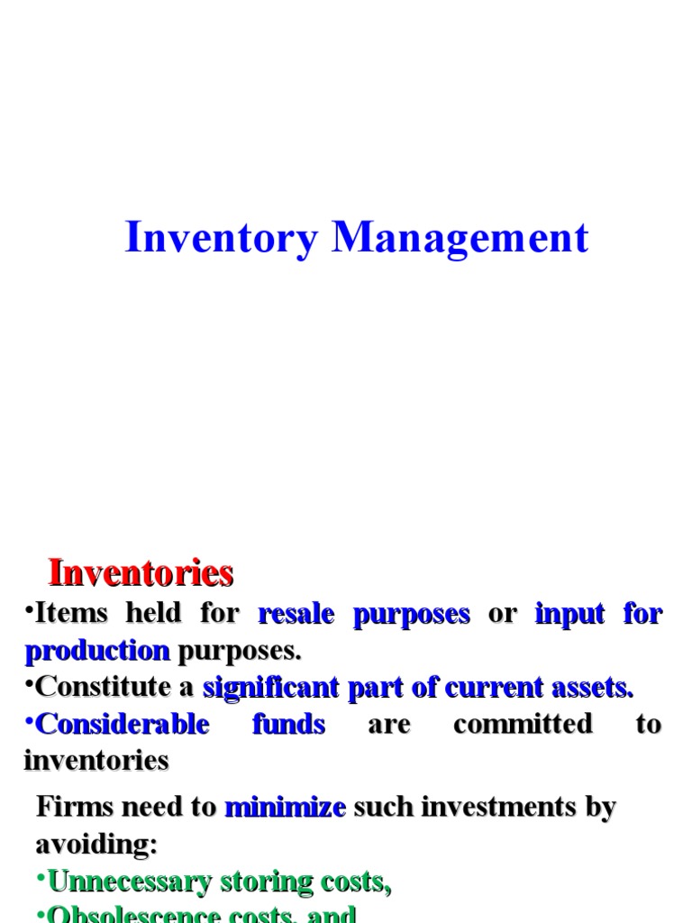 Inventory Management Essentials | PDF | Inventory | Cost Of Goods Sold