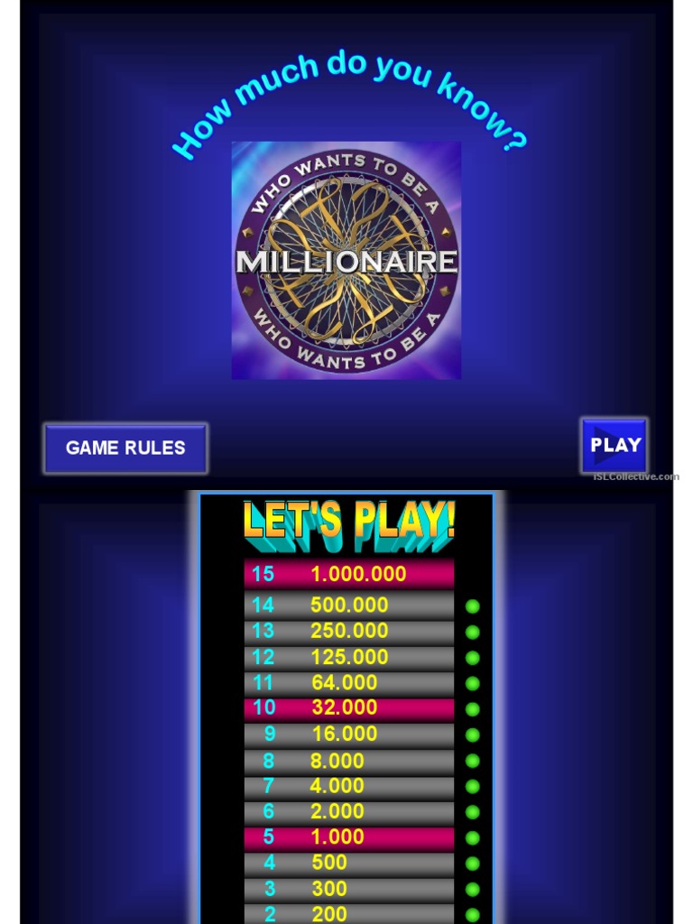 Who Wants To Be A Millionaire (Superlative) PDF | PDF