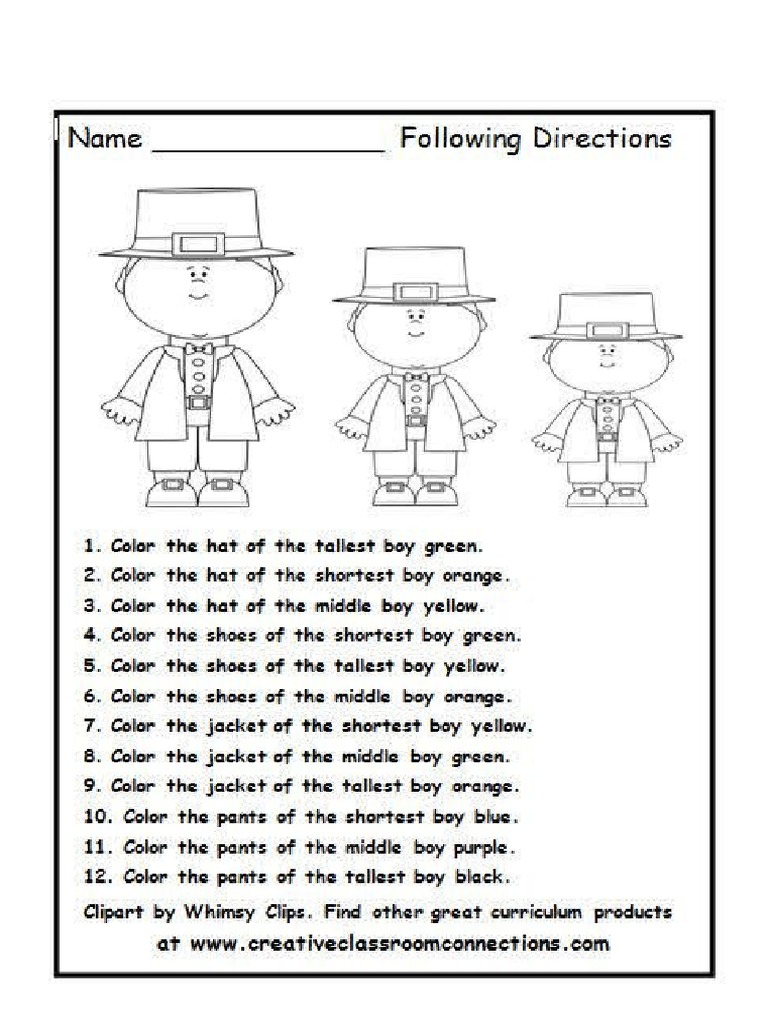 Position Pictures Worksheet | PDF