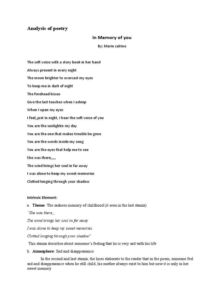 Analysis of Poetry | Download Free PDF | Poetry | Rhyme