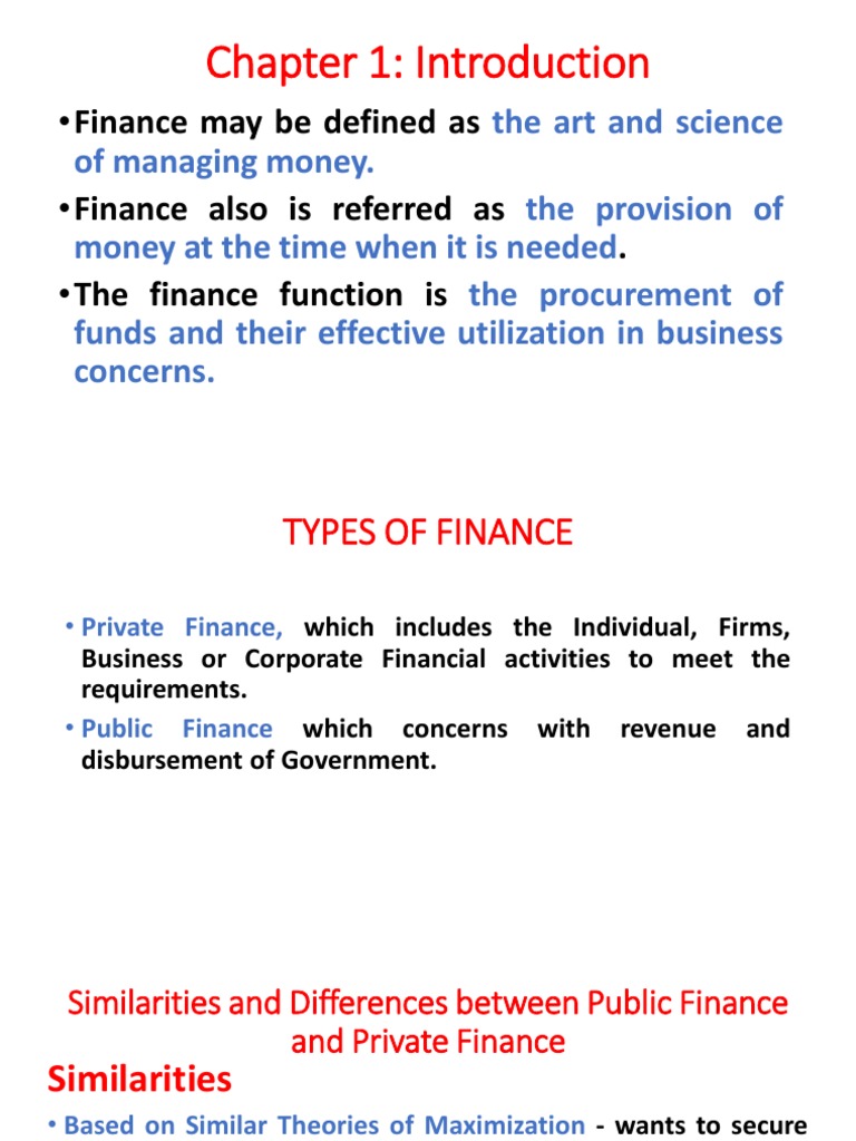 Chapter 1-FM | PDF | Public Finance | Market (Economics)