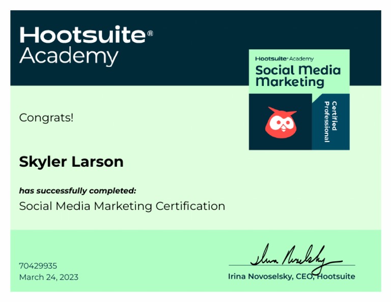 Hootsuite Certificate | PDF